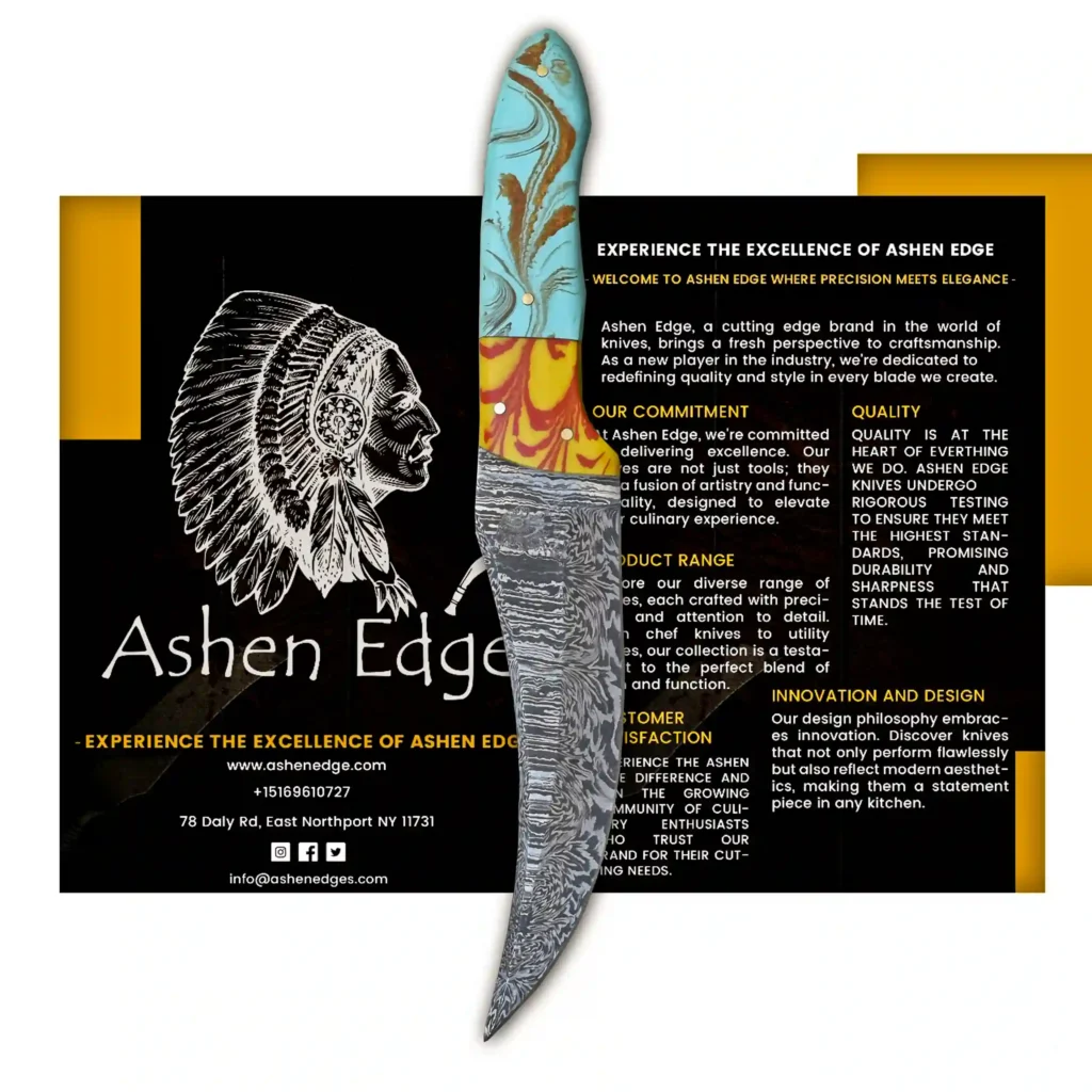 Resin sheet skinner knife - Ashen Edge Custom Knives
